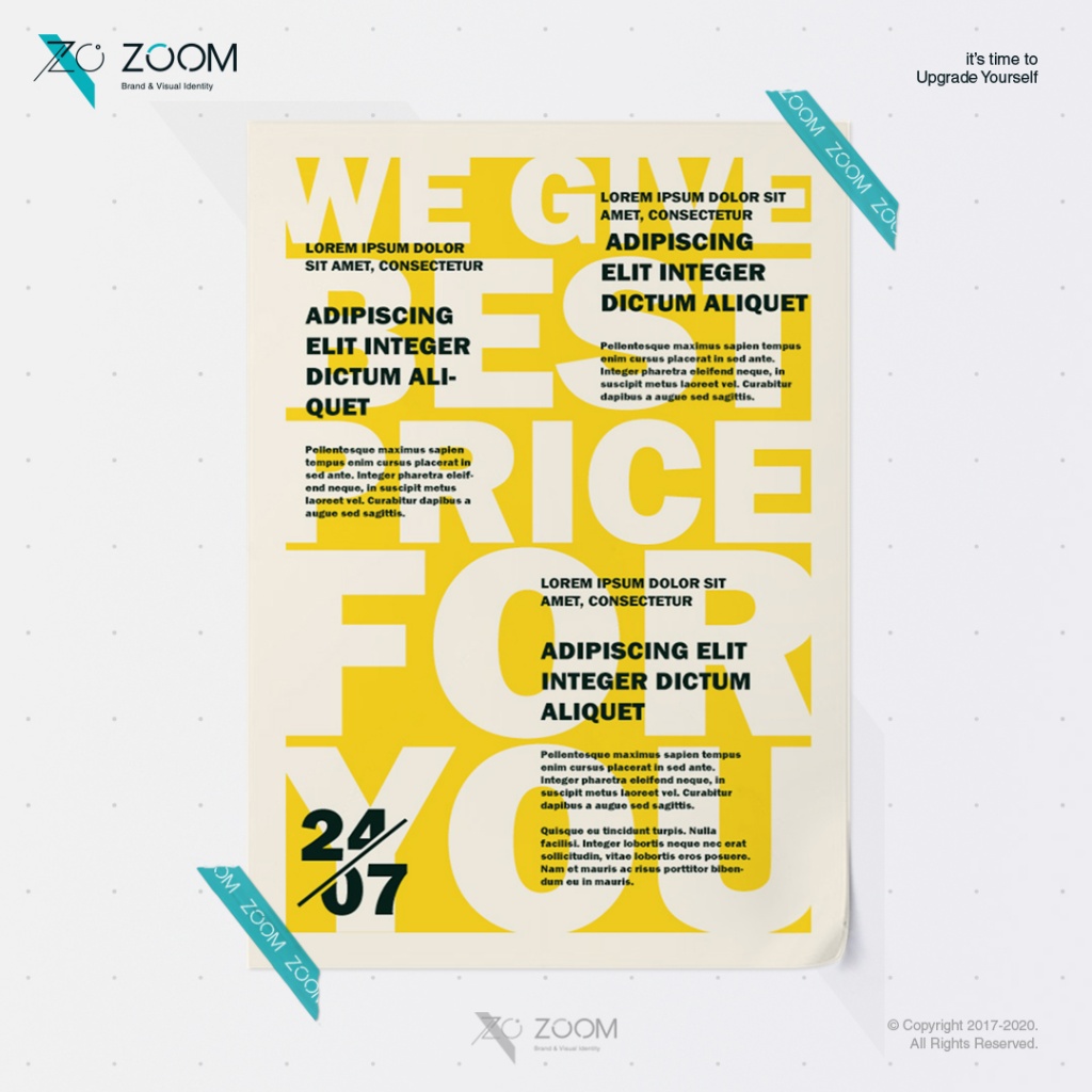 Flyer Design Text as Design - Z O O M Brand & Visual Identity