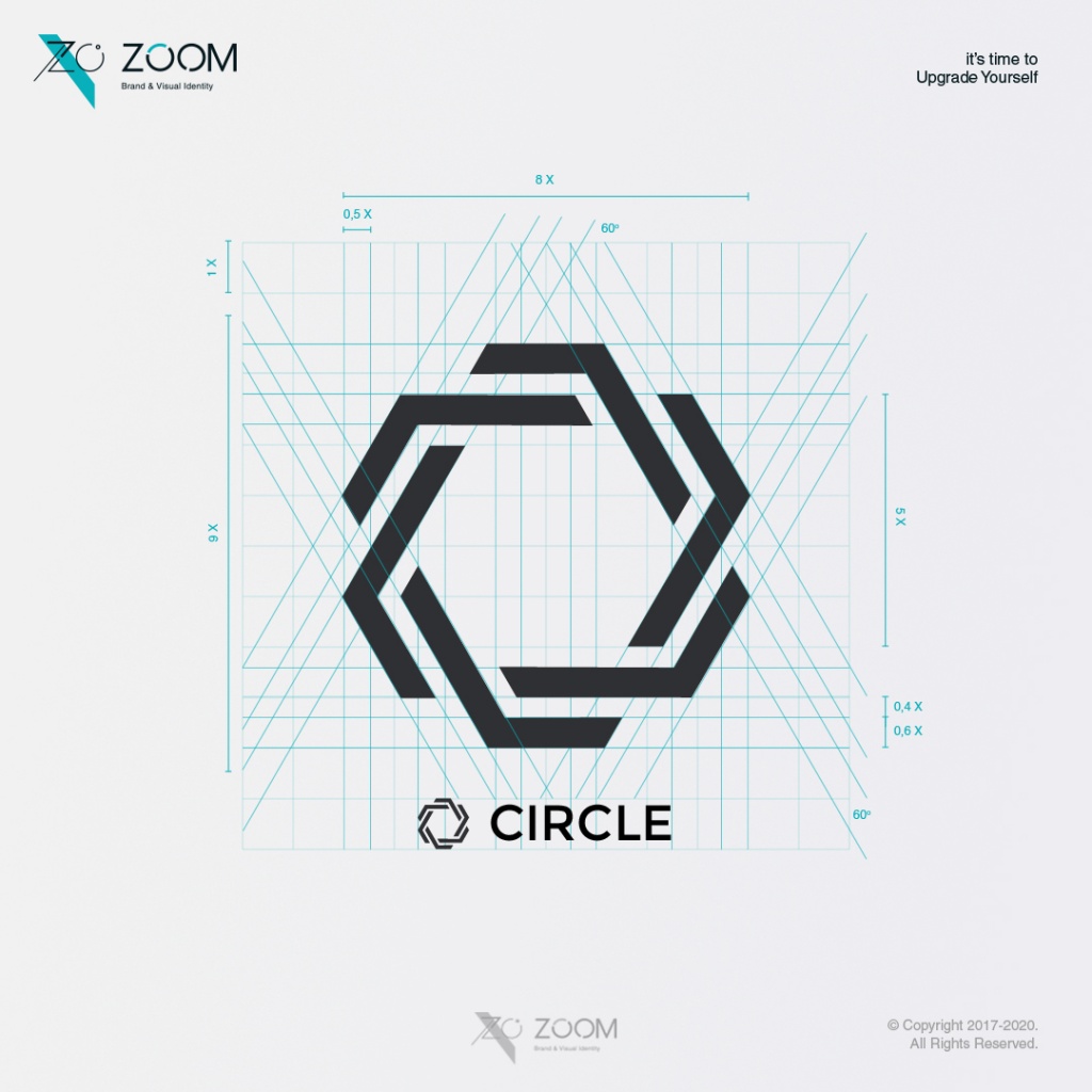 Logo Design Circle Geometric Logo - Z O O M Brand & Visual Identity